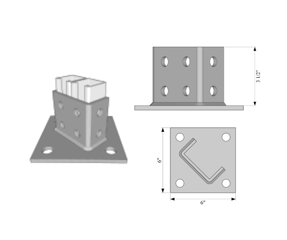 General Fittings | 3064 Post Base | Power Utility Products Co